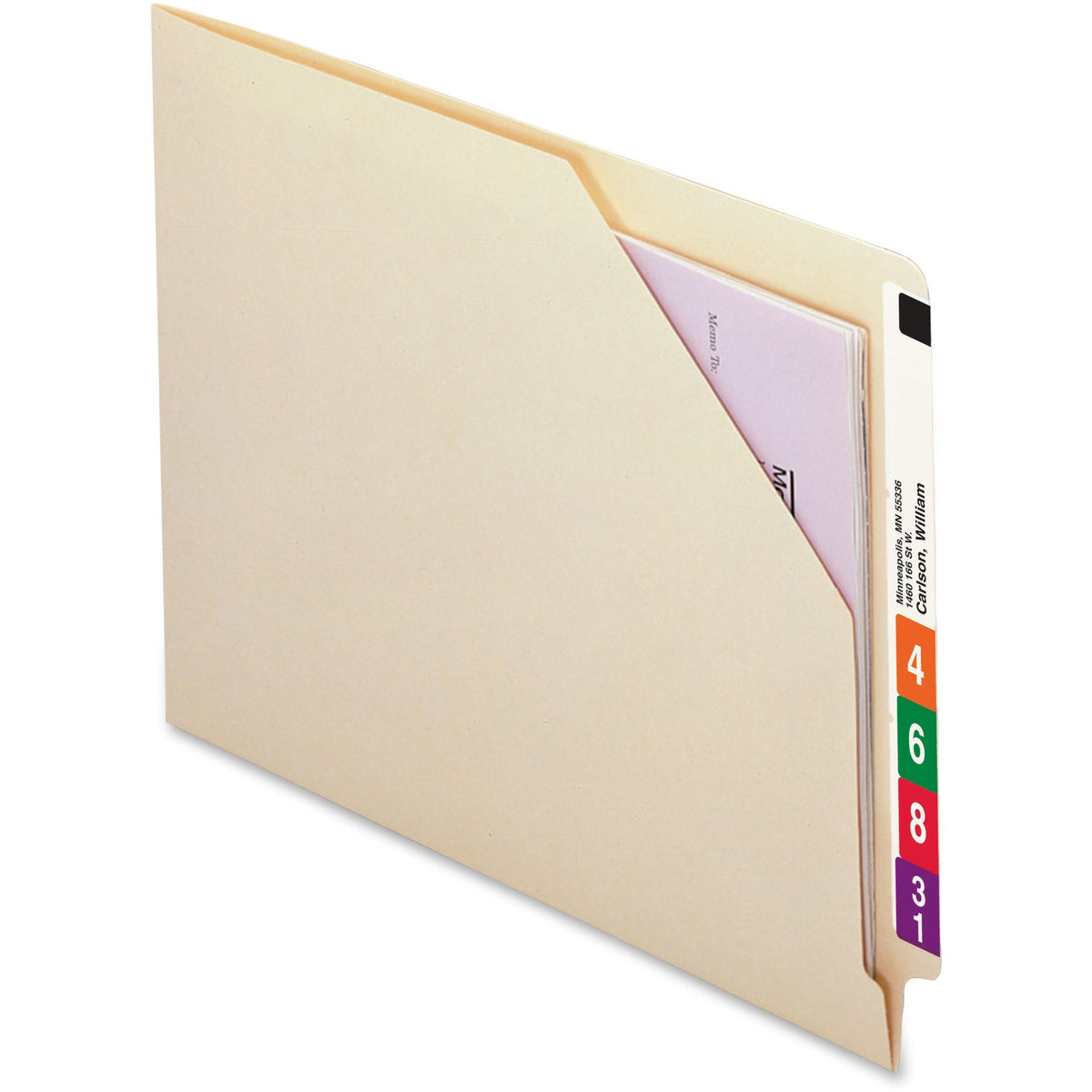 Smead Straight Tab Cut Letter Recycled File Jacket - 100 / BX - 8 1/2 ...