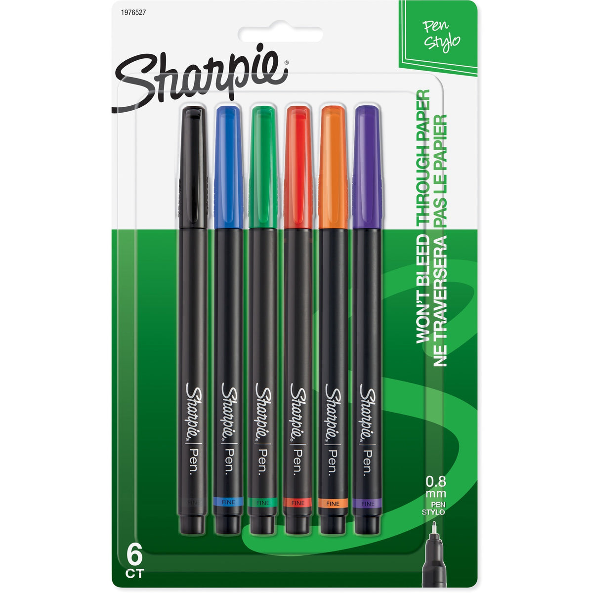 Sharpie Fine Point Pens - 6 / PK - Fine Pen Point - Assorted - 6 / Pac ...